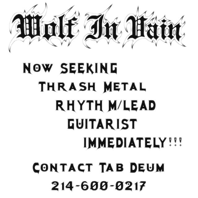 Wolf In Vain - Band in McKinney TX - BandMix.com